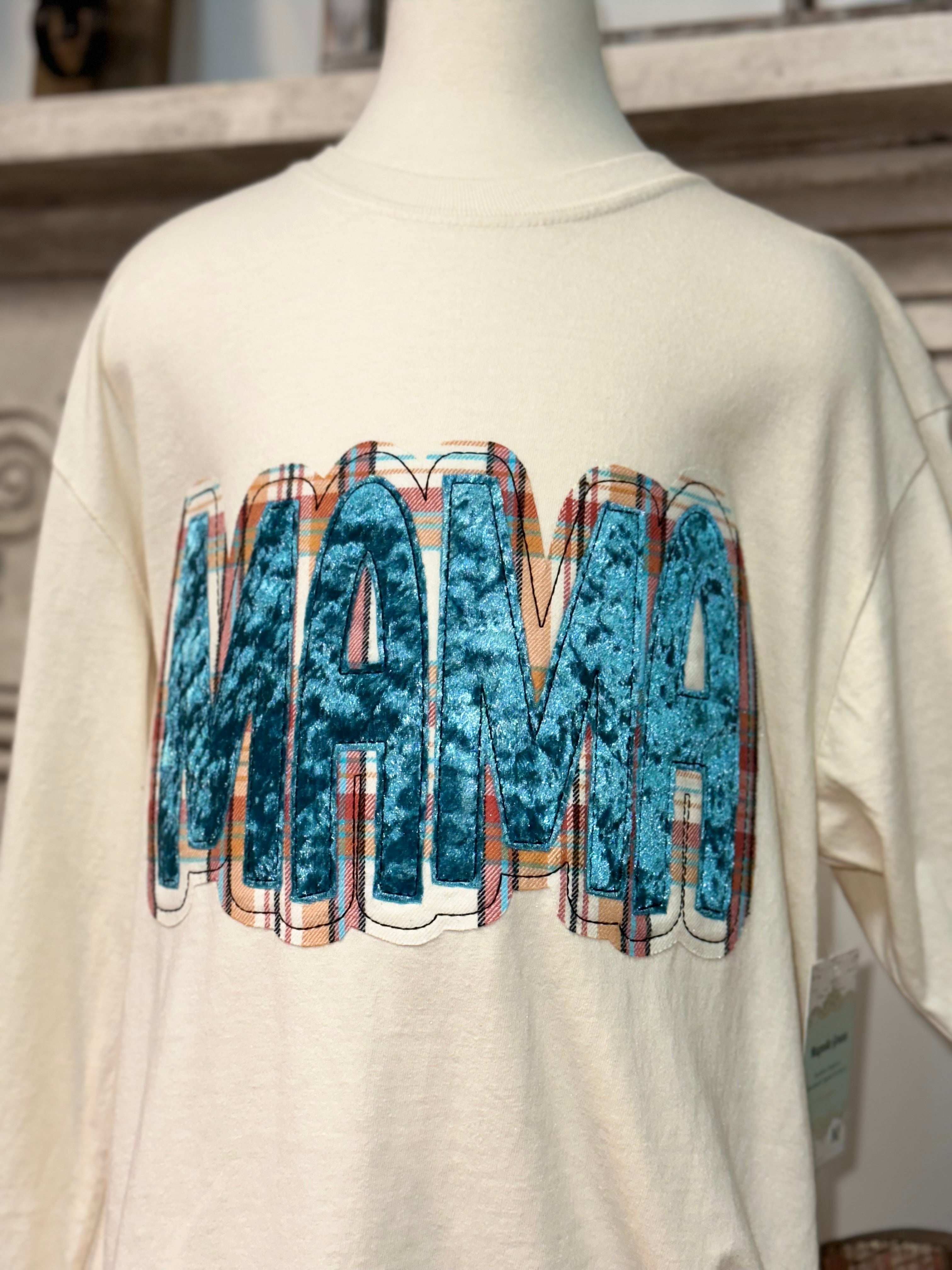 Plaid "MAMA" Applique Long Sleeve Shirt – Mini Mississippi & Co.